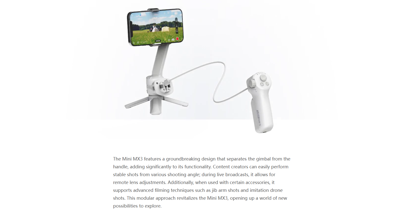 ไม้กันสั่นมือถือ MOZA Mini MX3 Gimbal กันสั่น 3 แกน แยกส่วนควบคุม (รับ ...