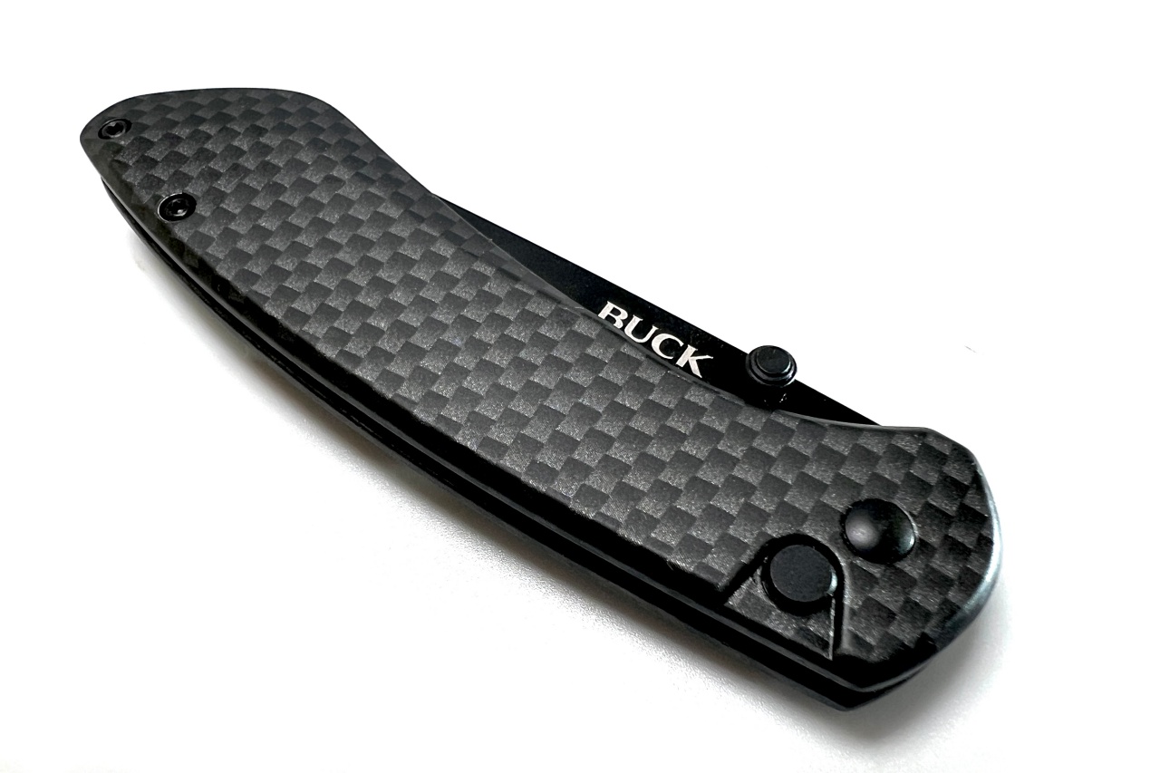Buck 744 Sovereign , Carbon Fiber 13812 มีดพับรุ่นปุ่มปลดล็อค | Shopee ...