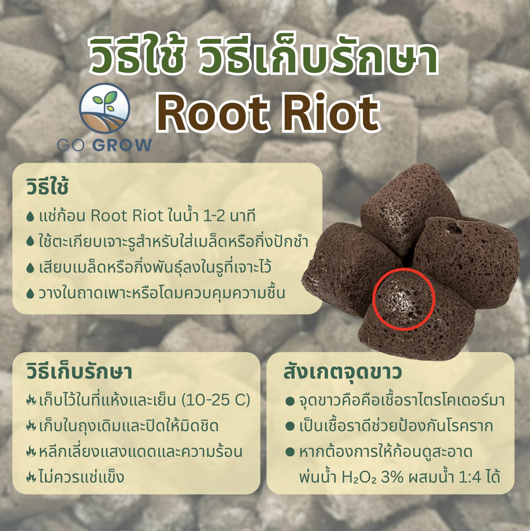 [ของแท้] Growth Technology Root Riot 100 Cubes ปักชำ เพาะ เมล็ด ไม่เร่ง ...