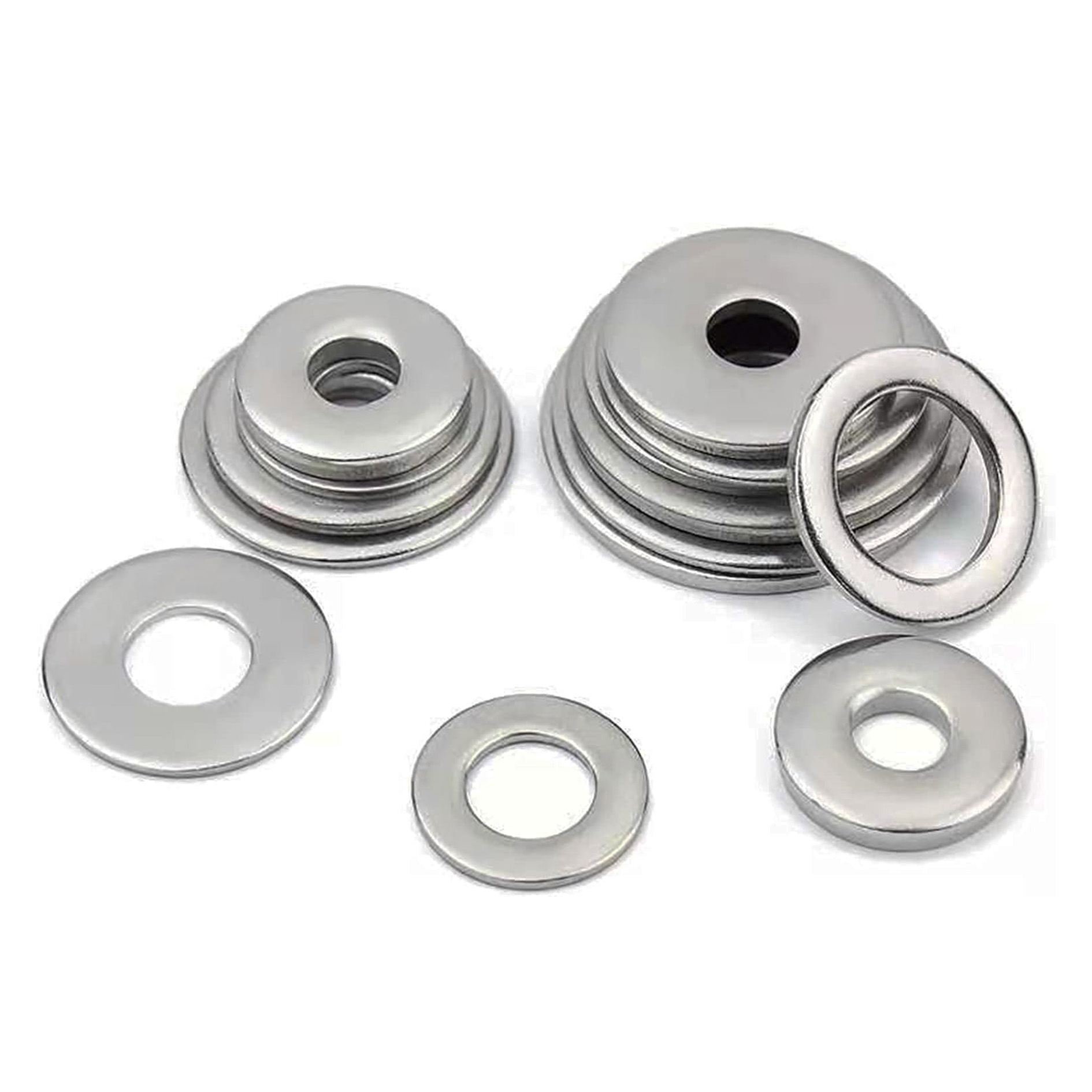 แหวนอีแปะ แหวนรอง สแตนเลส 304 ขนาด M5 Flat Washer Stainless Steel 304 DIN125. | Shopee Thailand