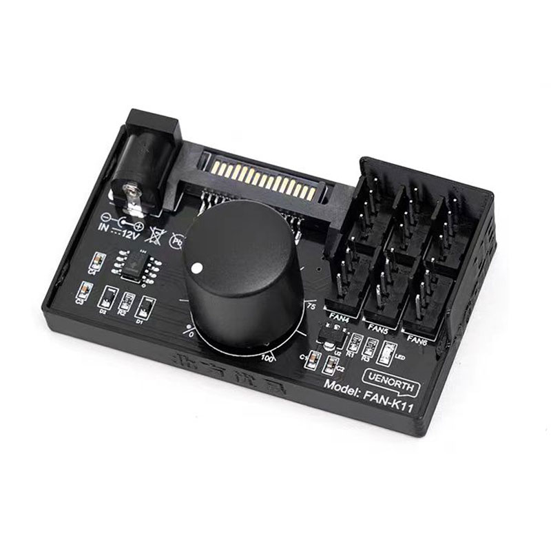 Cooling Fan Speed Knob Controller 12V 4 Pin PWM PC Chassis Fan Adapter ...