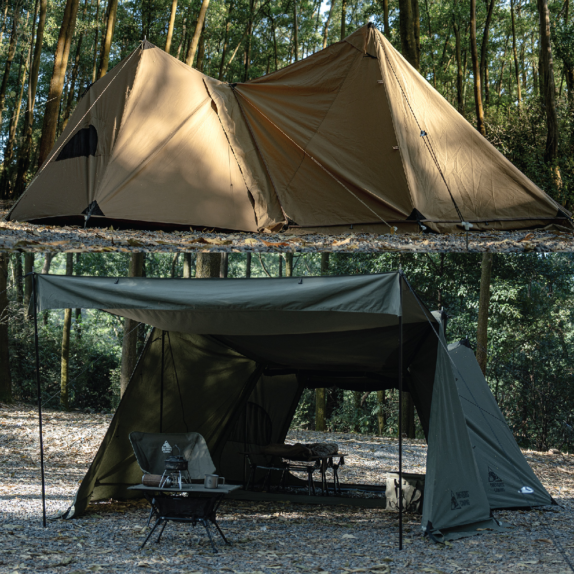 OneTigris Solo Dark Shadow T/C Camping Tarp เต็นท์แคปม์ อุปกรณ์เสริมเต็นท์บังแดดกันฝน | Shopee ...