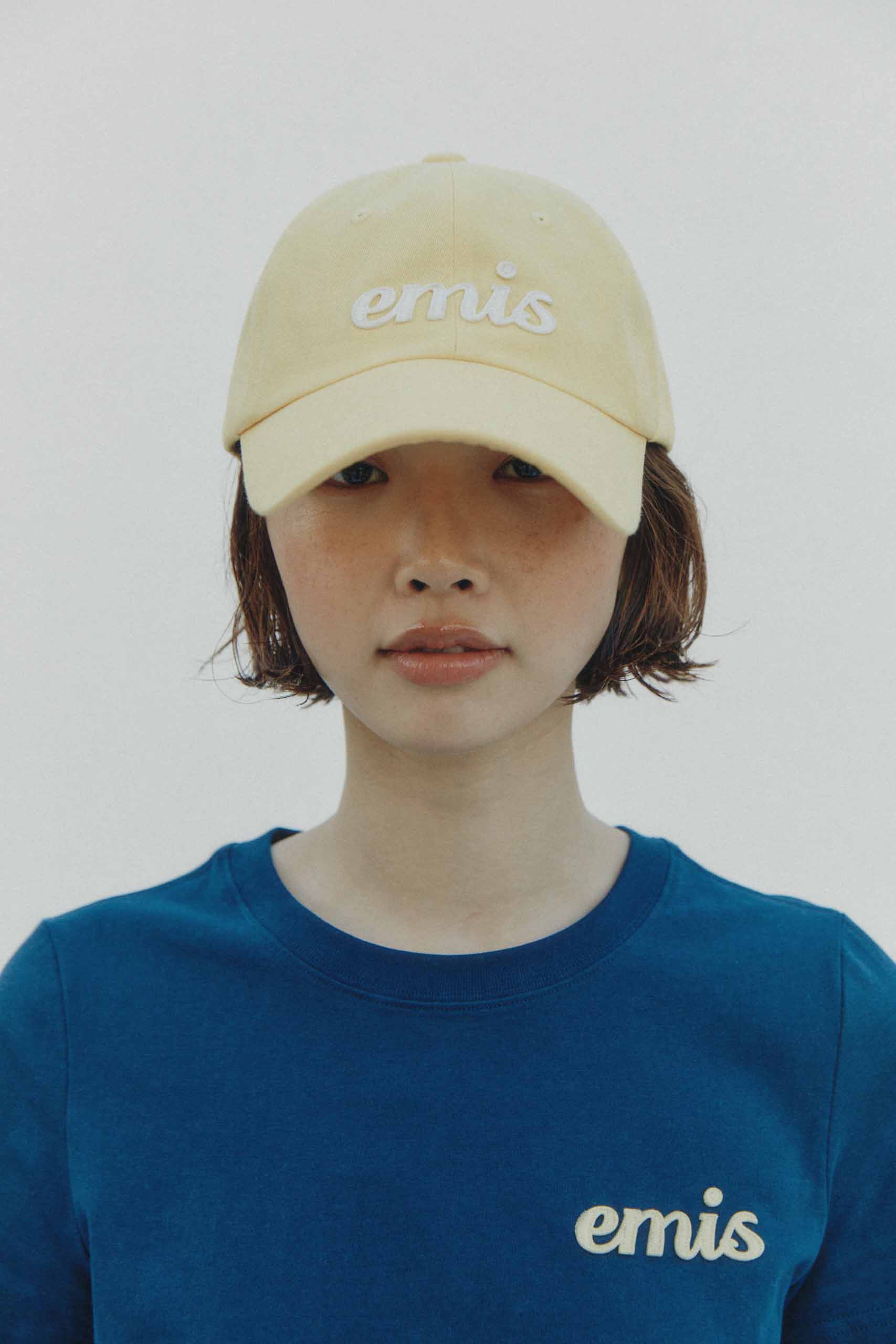 EMIS - APPLIQUE BALL CAP (BEIGE ,BLACK ,BLUE GRREN ,CREAM ,GREEN ,KHAKI ...