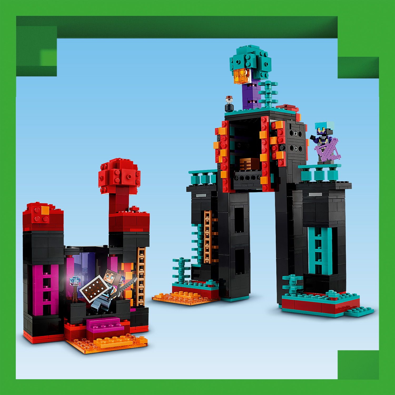 LEGO Minecraft 21279 The Enderman Tower (867 Pieces), Building Blocks ...