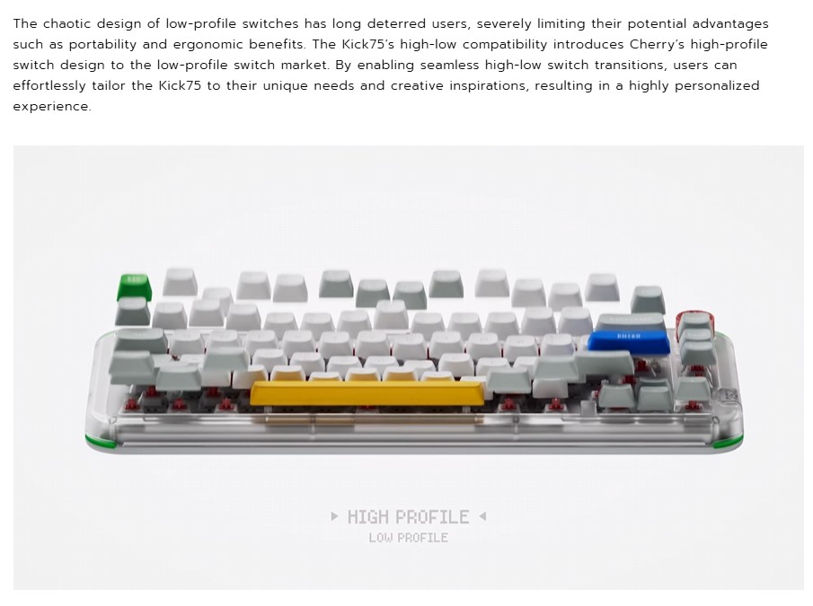 Nuphy Kick 75 Keyboard Hybrid Profile Wireless Mechanical Keyboard ...