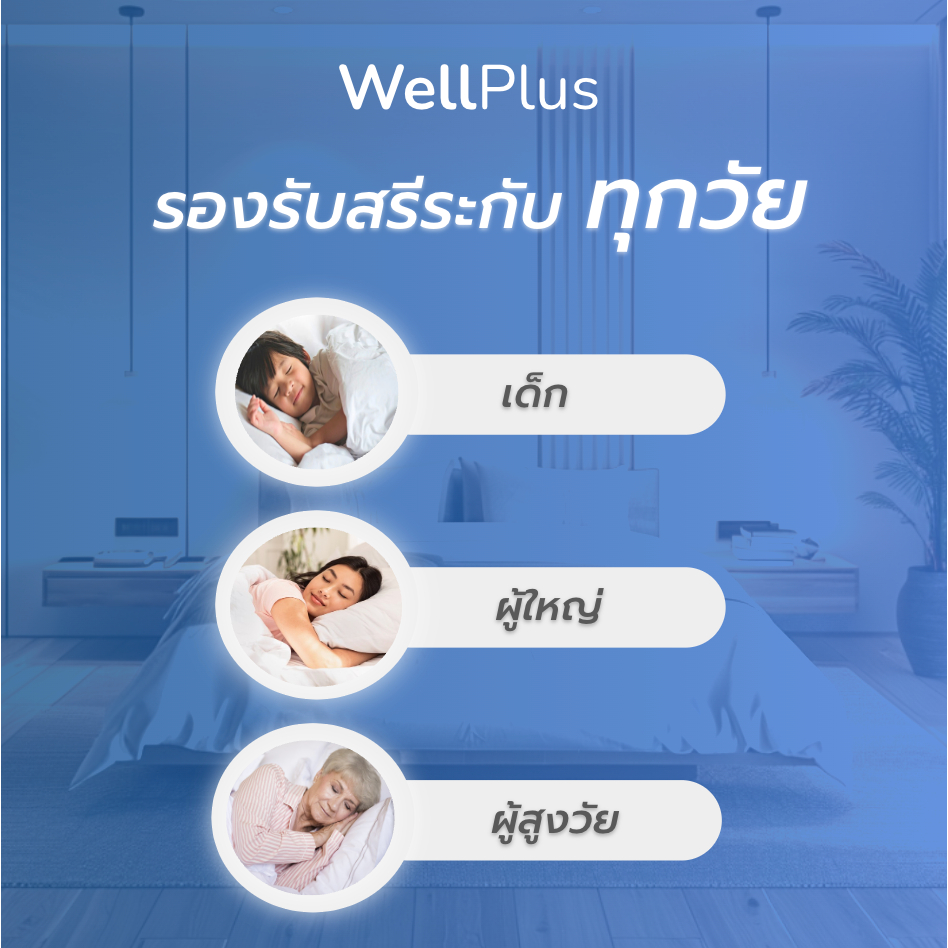 Wellplus ที่นอนยางพาราธรรมชาติ ระบายอากาศได้ดี รุ่น Tyler หนา 10 นิ้ว ลดอาการปวดหลัง บ่า ไหล่ ...