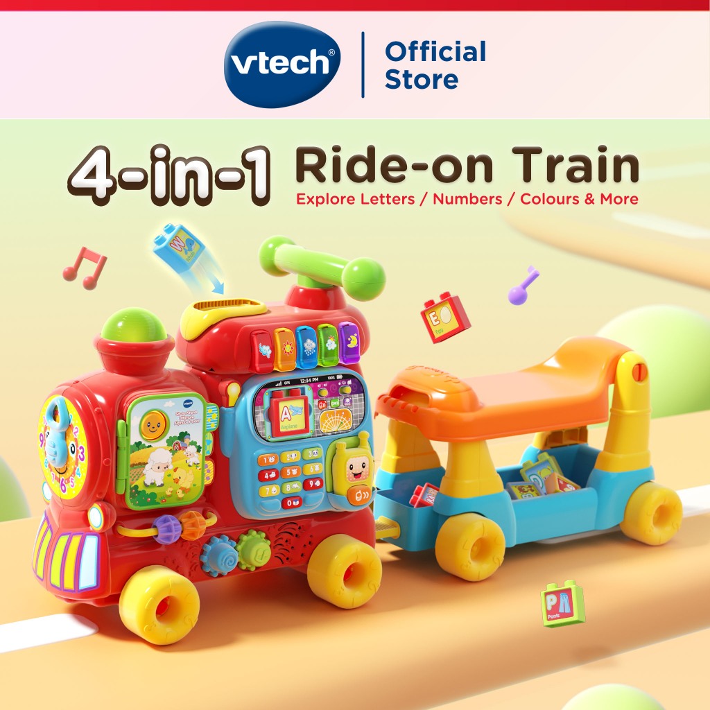 VTech 4 in 1 Ultimate Alphabet Train Ride-on Toys Learning kids toy 1 2 ...