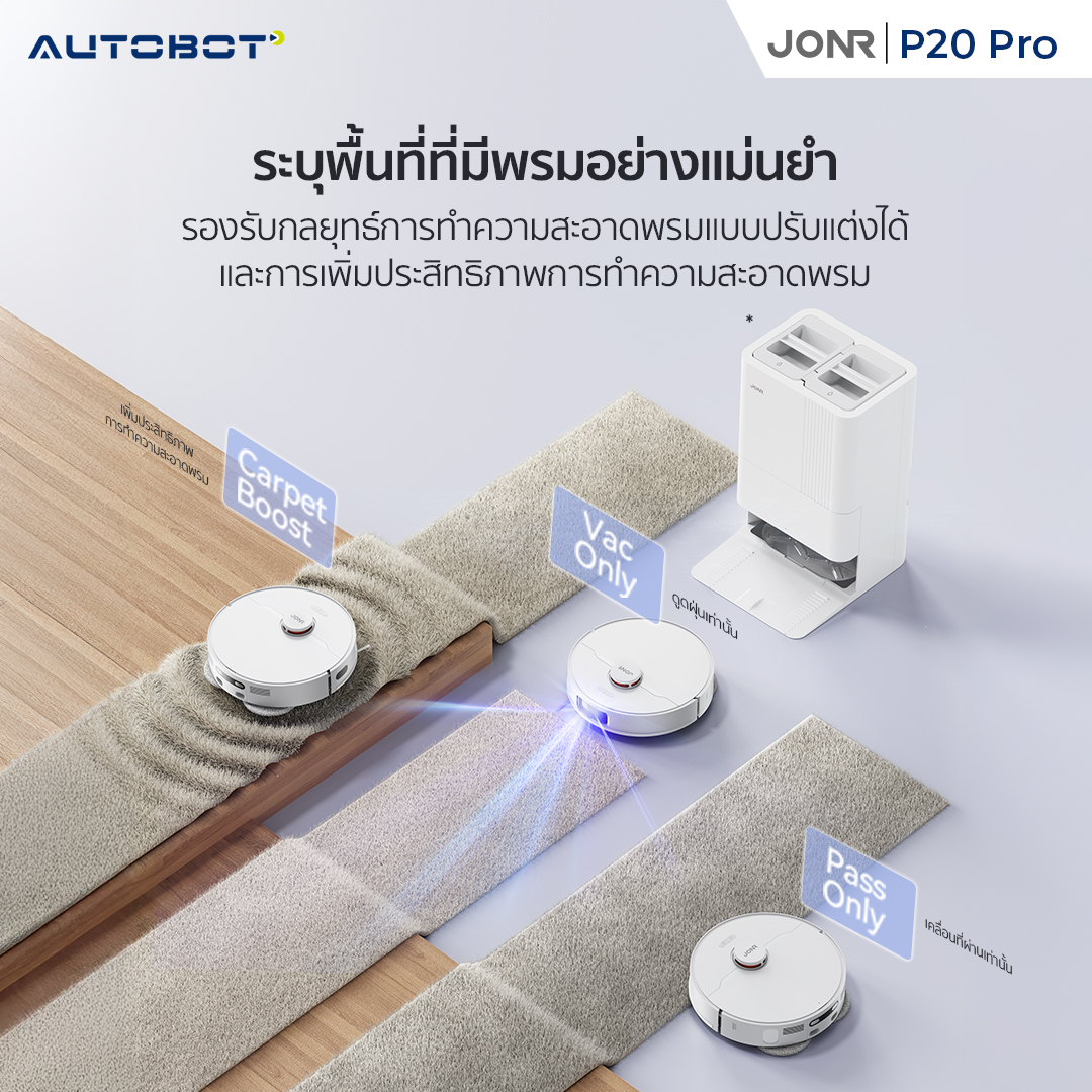 𝗔𝗨𝗧𝗢𝗕𝗢𝗧 x JONR P20 Pro Vacuum and Mop หุ่นยนต์ดูดฝุ่น ระบบถูแขนยืดหยุ่น ...