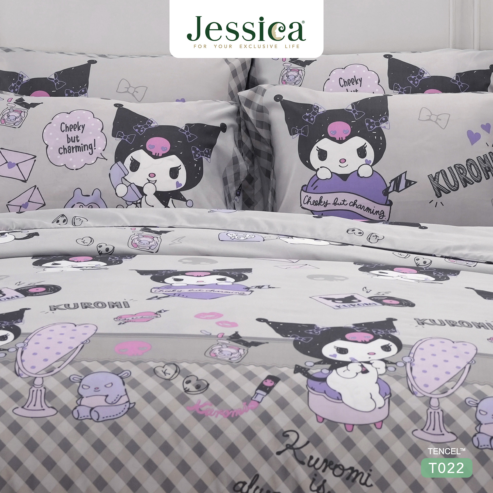 Jessica Tencel Kuromi T022 คุโรมิ เจสสิก้า ลิขสิทธิ์แท้ Sanrio ชุด ...