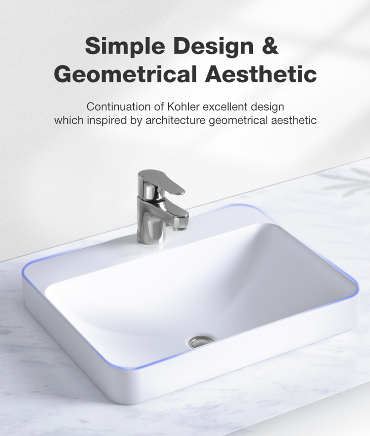 KOHLER (จัดส่ง 5-7 วัน) Forefront rectangular vessel อ่างล้างหน้าแบบ ...