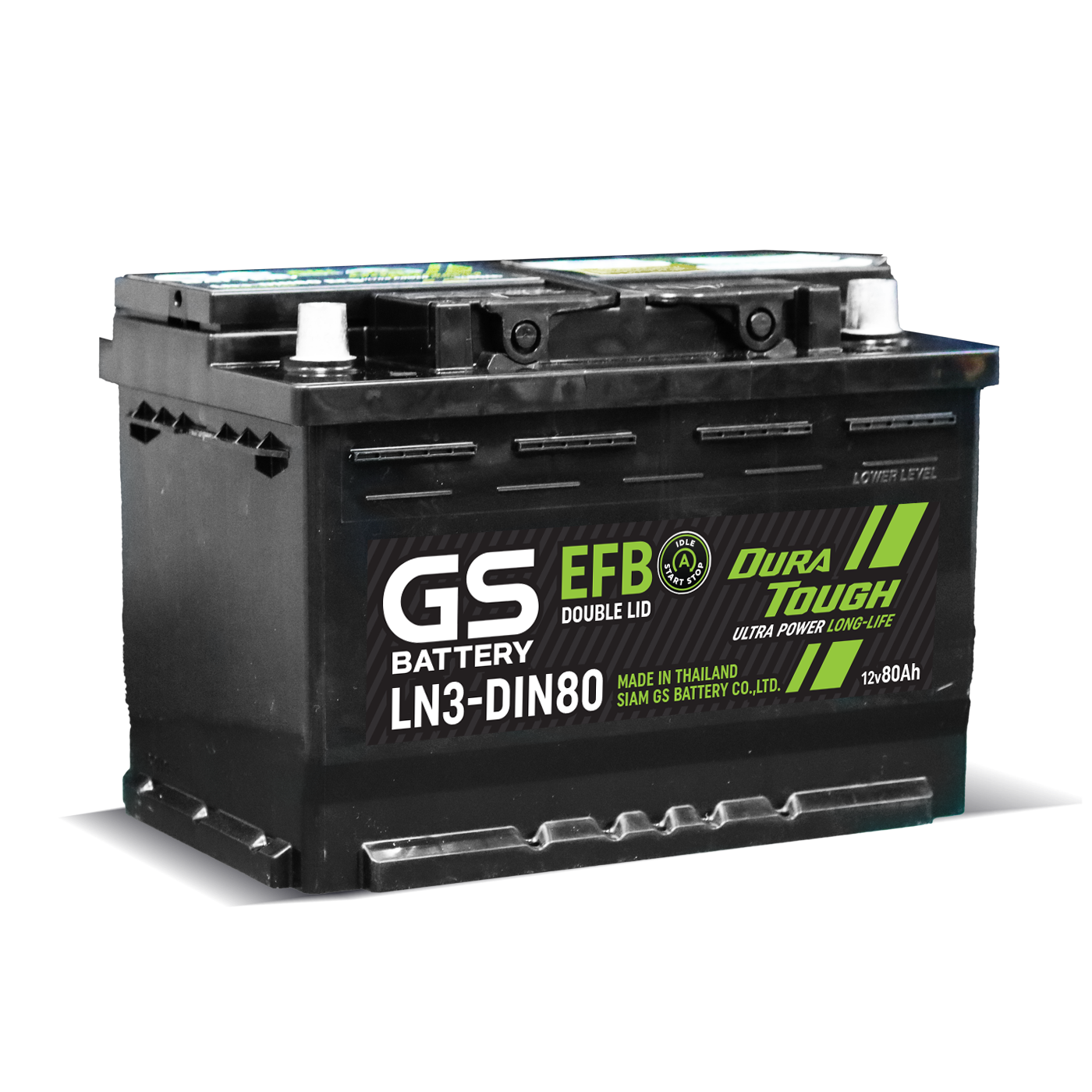 GS BATTERY LN3-DIN80 EFB รองรับระบบ Start-Stop 12V.80Ah แบตเตอรี่รถยนต์ คุณภาพสูง รุ่นใหม่ล่าสุด ...
