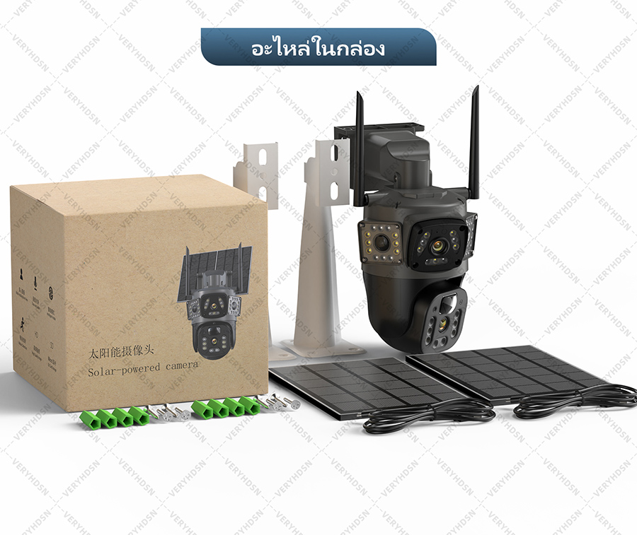 v360 pro/กล้องวงจรปิด solar cctv/sim 4g camera/เลนส์ คู่ หน้าจอ FHD 8MP ...