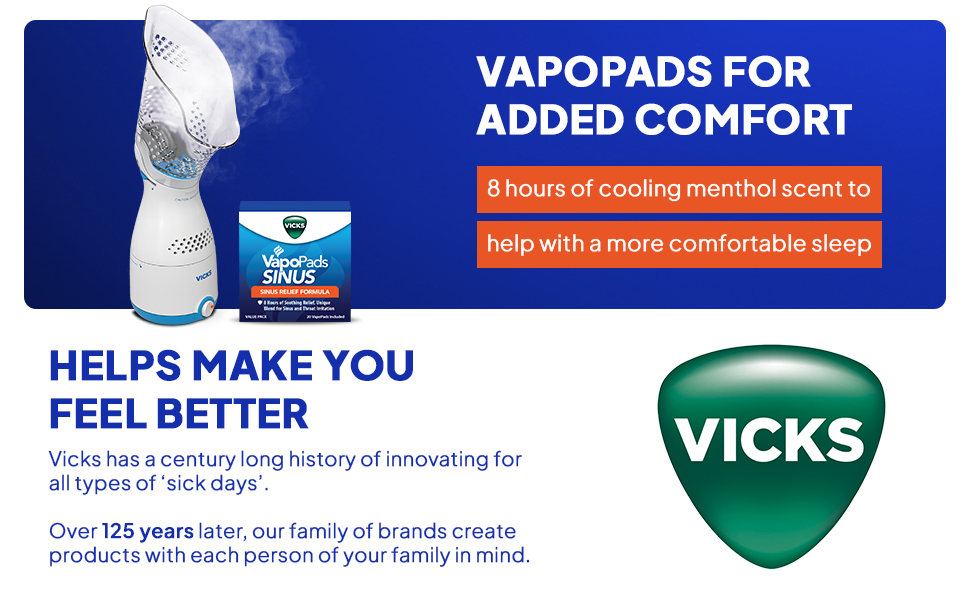 Vicks Sinus Inhaler เครื่องพ่นไอน้ำเพื่อบรรเทาไซนัส อาการแพ้ คัดจมูก ไอ ...