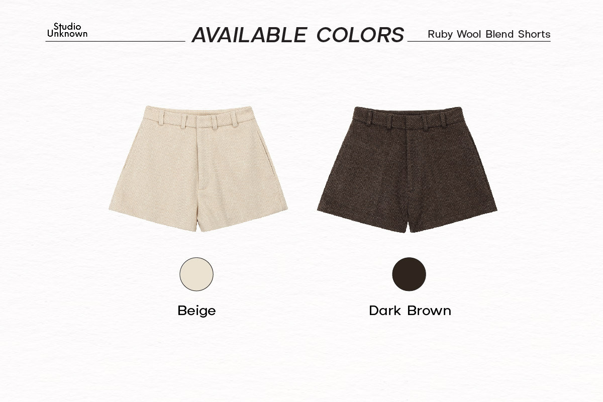 STUDIO UNKNOWN - Ruby Wool Blend Shorts ขาสั้นผ้าวูลลายซิโนริ | Shopee ...