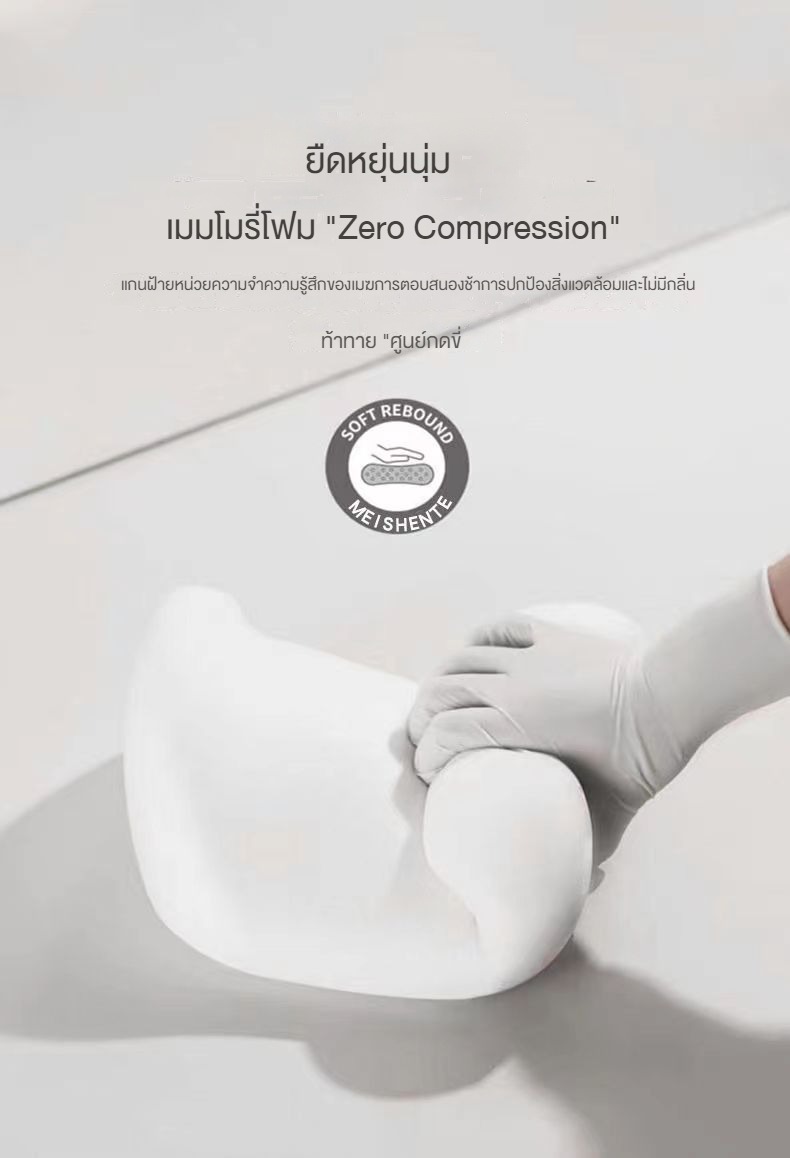 Awesome หมอนรองคอ รองไหล่ ที่รองพิงหลังสำหรับรถยนต์ หมอนรองคอ พนักพิงศีรษะ เมมโมรี่โฟม หนังนิ่ม