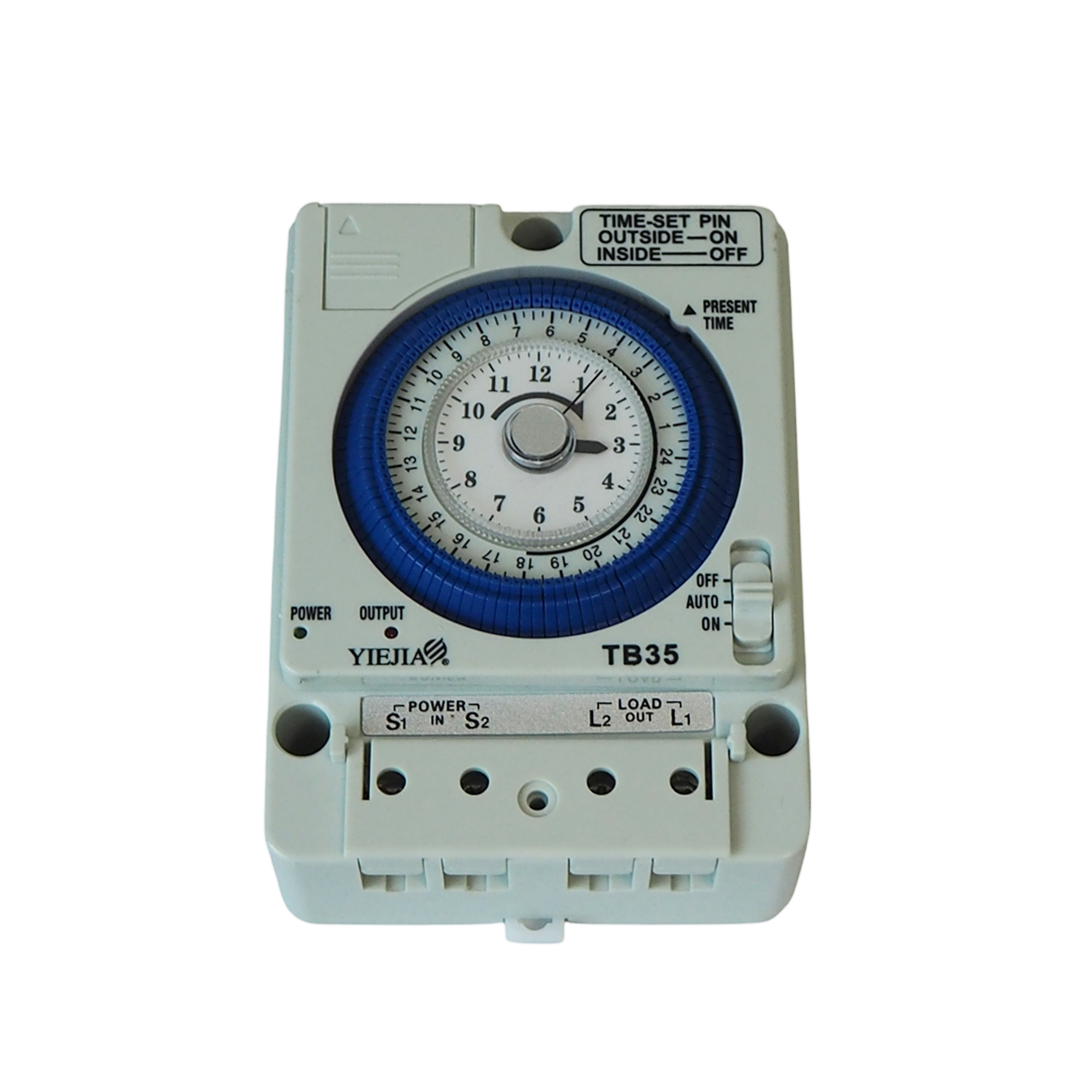 TB-35B TIME SWITCH ไทม์เมอร์สวิตช์แบบไขลาน ไทม์เมอร์ 24ชั่วโมง AC100-240V 15A ความละเอียด15นาที ...