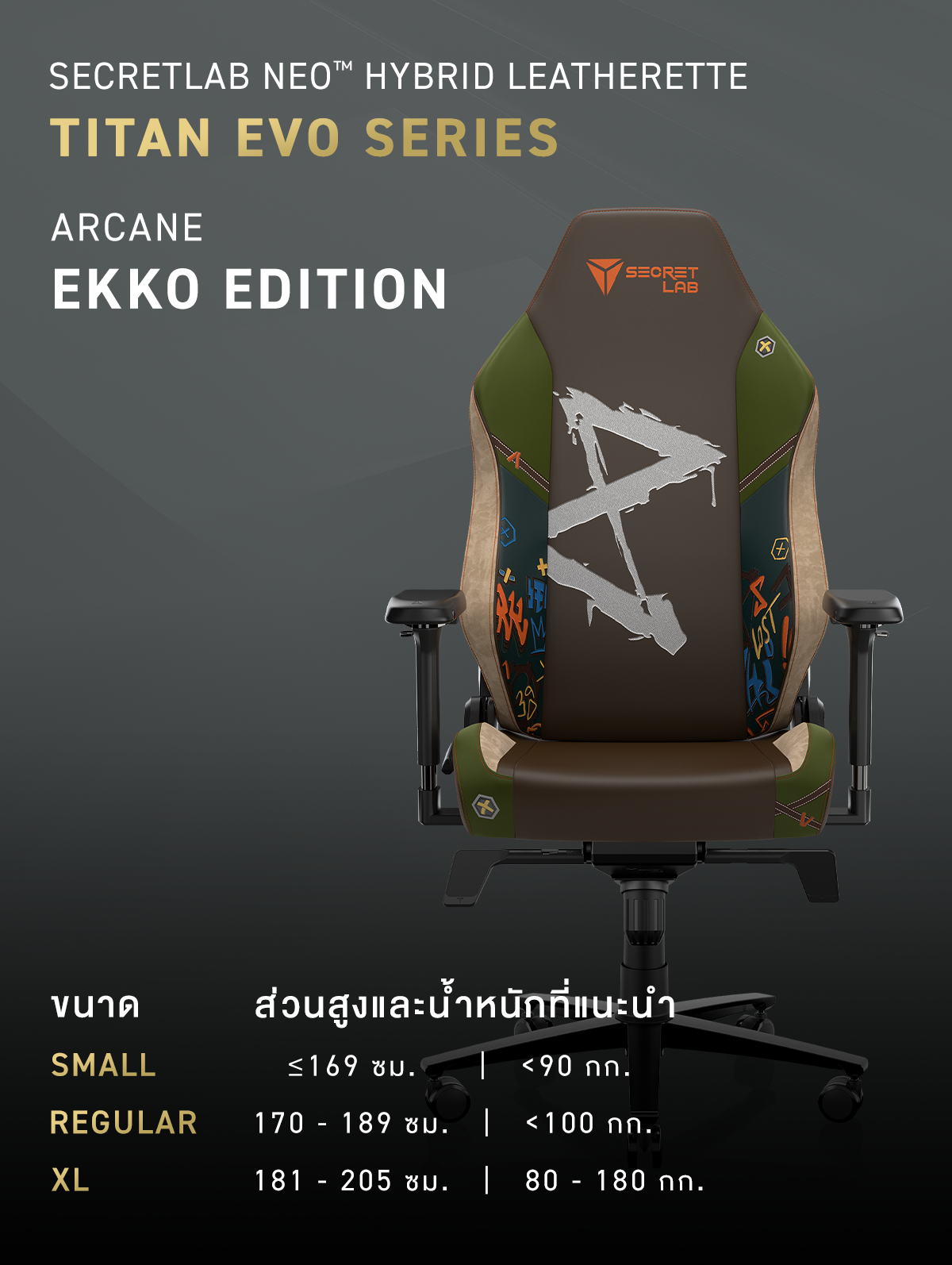 Secretlab TITAN Evo—Arcane Ekko Edition เก้าอี้เกมมิ่งเพื่อสุขภาพ ...