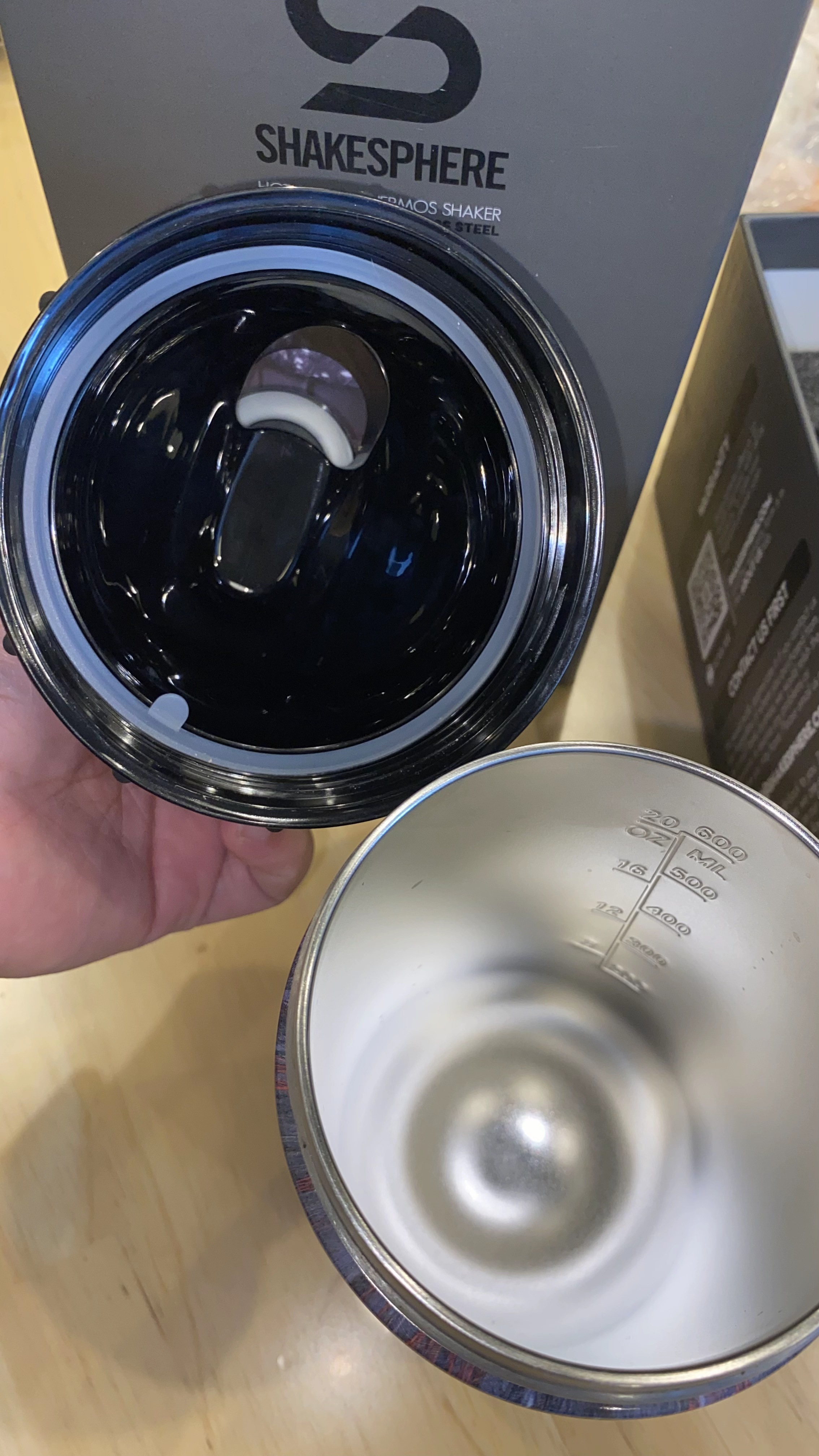 SHAKESPHERE Tumbler Wall Steel Shaker-Lava Black Limited Edition 700ml ...