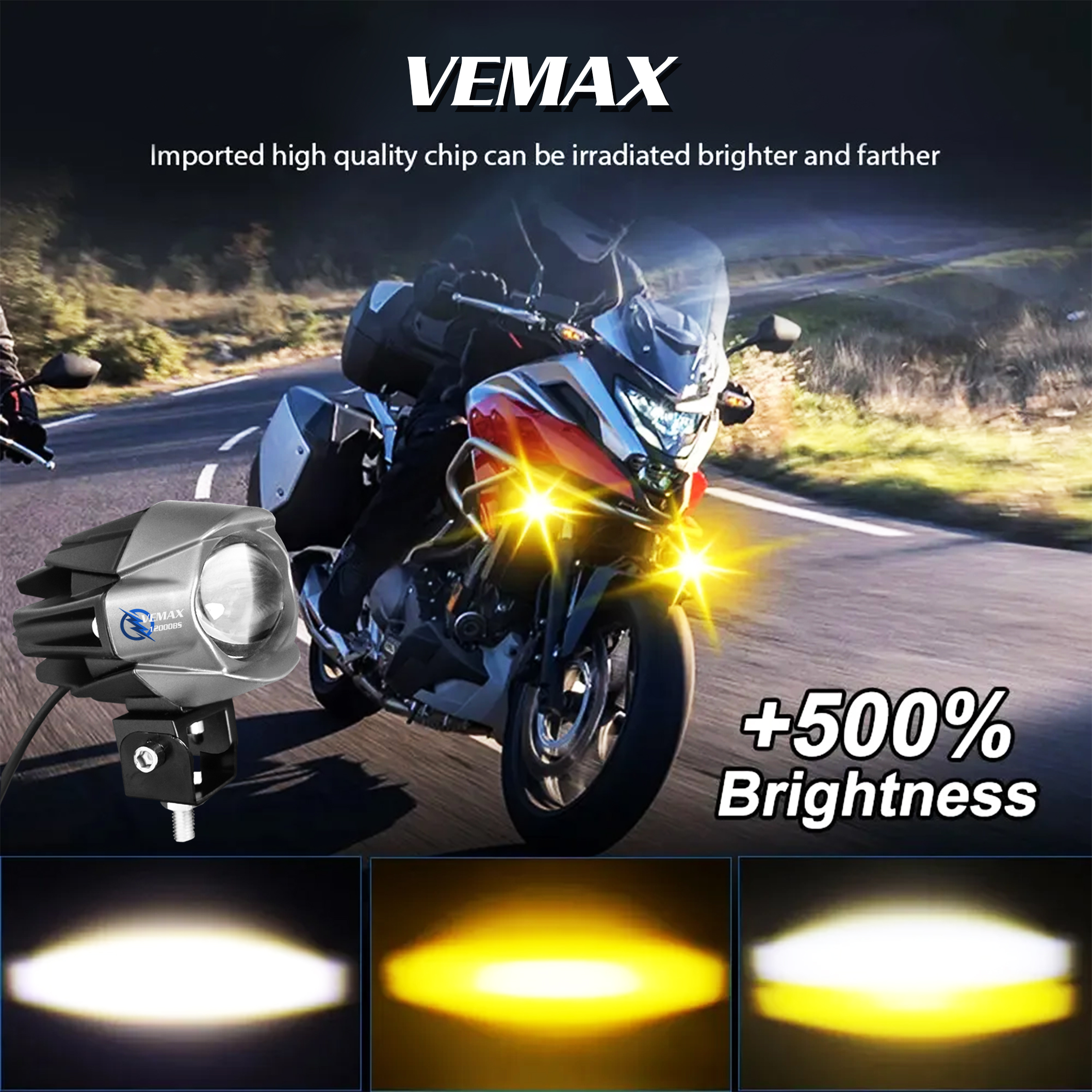 สปอร์ตไลท์ VEMAX สปอร์ตไลท์ติดรถยนต์ สว่างกว่าไฟหน้ารถ BMW ไฟสปอร์ตไลท์ ติดรถยนต์ รถบิ๊กไบค์ รถ ...
