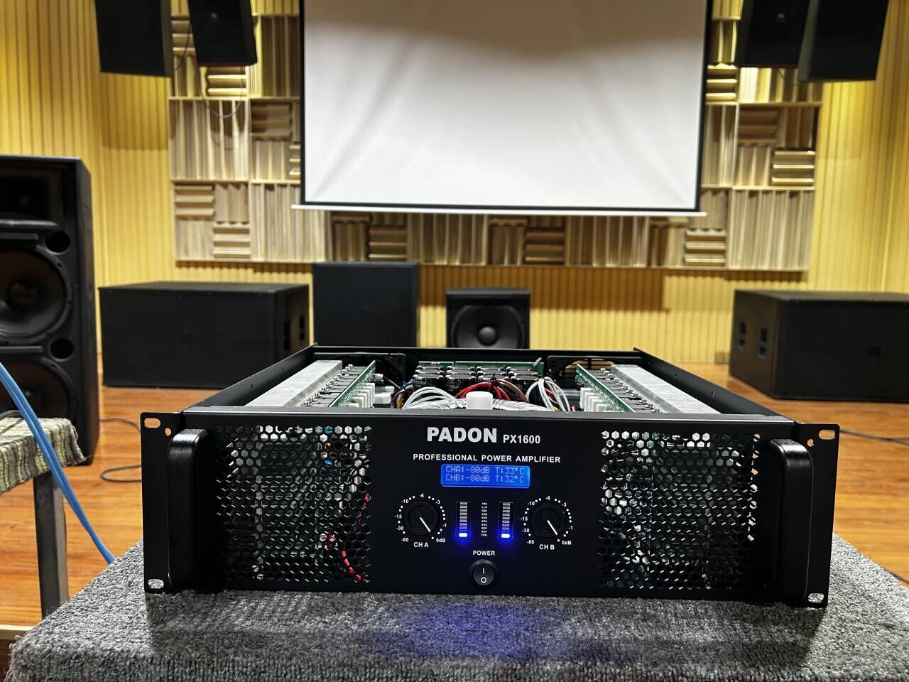 padon pro amplifier, คลาส H, 1600 วัตต์ * 2 พลังงานสูงดีเจสองช่อง 18 ...