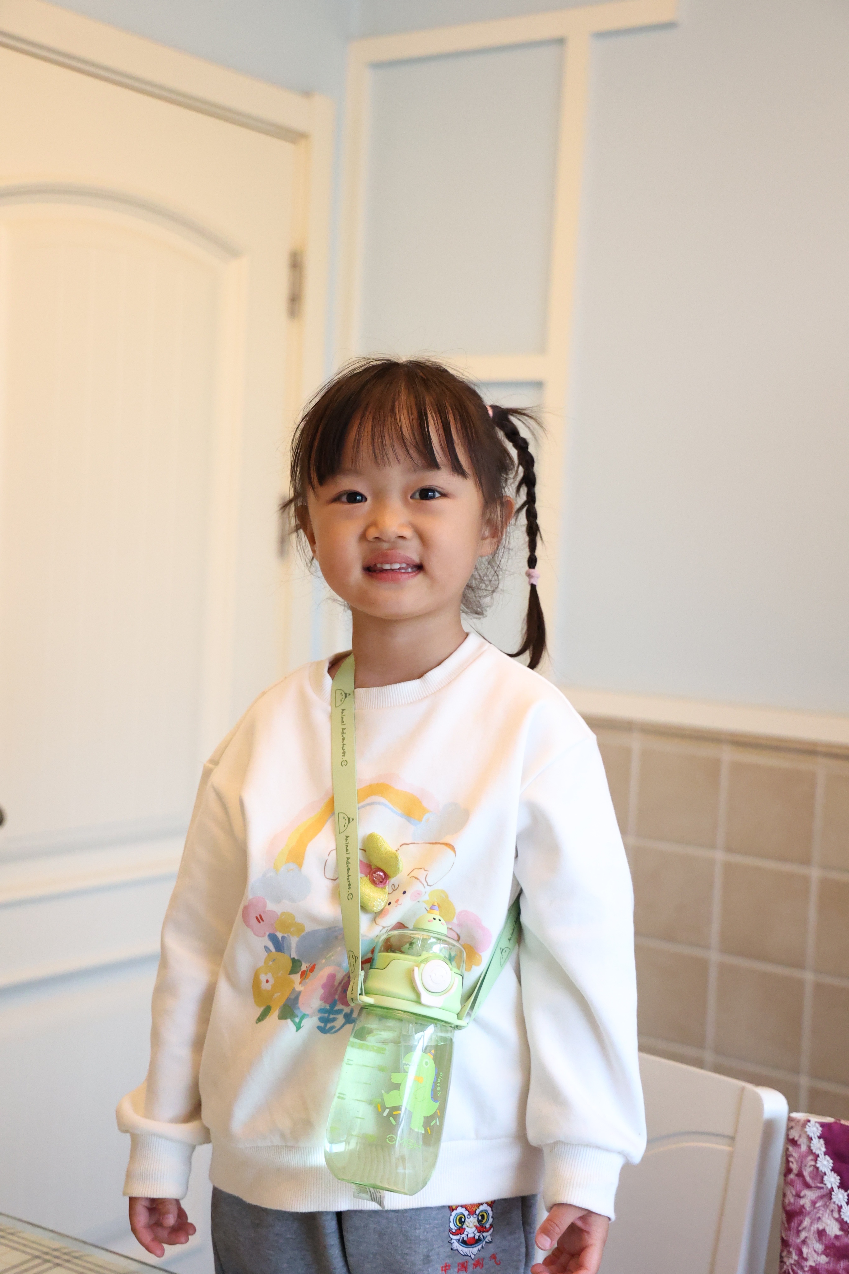 CMSH กระติกน้ำเด็ก 520ml ลายการ์ตูนน่ารัก พร้อมสายสะพาย Tritan ปราศจาก BPA เหมาะสำหรับไปโรงเรียน ...