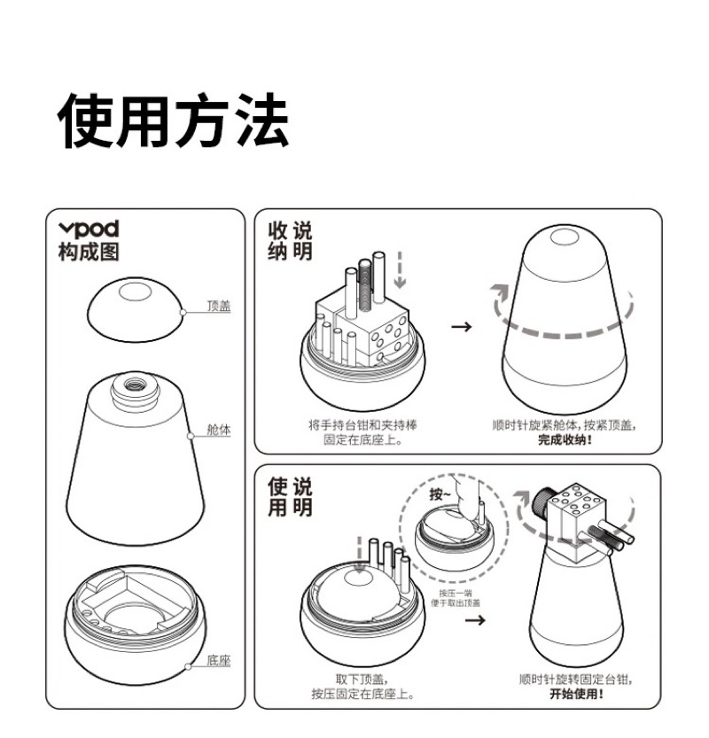 RAY STUDIO VPOD Handheld Vise แท่นจับชิ้นงานด้วยมือ ที่จับแบบพกพา แท่น ...