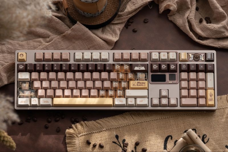 Keybyelab Meow Cafe keycap set คีย์แคป PBT สำหรับคีย์บอร์ด | Shopee ...