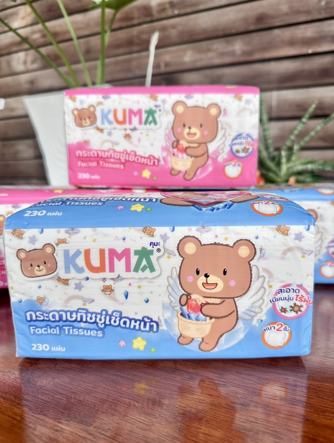 KUMA Facial Tissue ทิชชู่เช็ดหน้า รุ่น 230แผ่น จำนวน 4 ห่อ/หิ้ว สินค้า ...