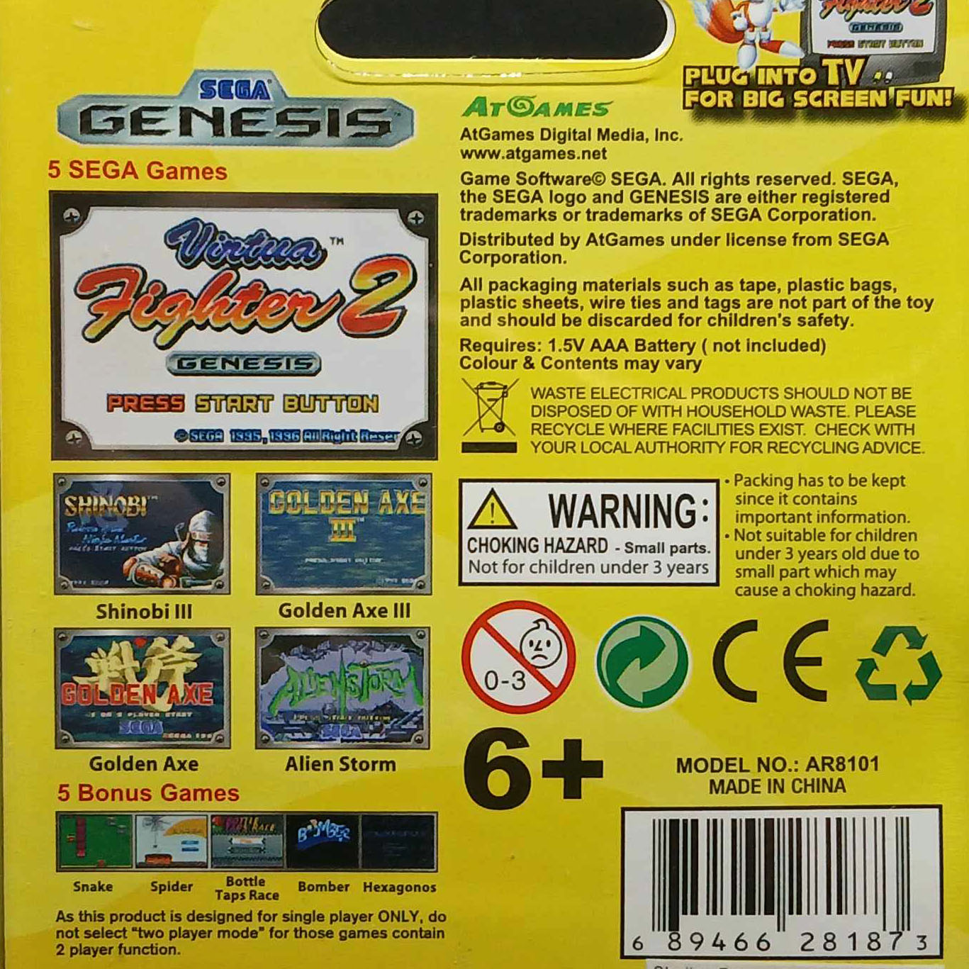 เครื่ิองเกมส์จิ๋วพกพา Sega Genesis Arcade Nano Video TV Game Console ...