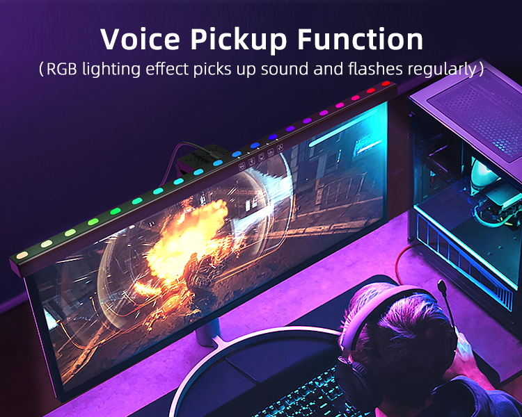 Monitor Light Bar ไฟจอคอม ไฟโต๊ะคอม rgb เกมไฟหน้าจอคอม LEDโคมไฟจอคอม ...
