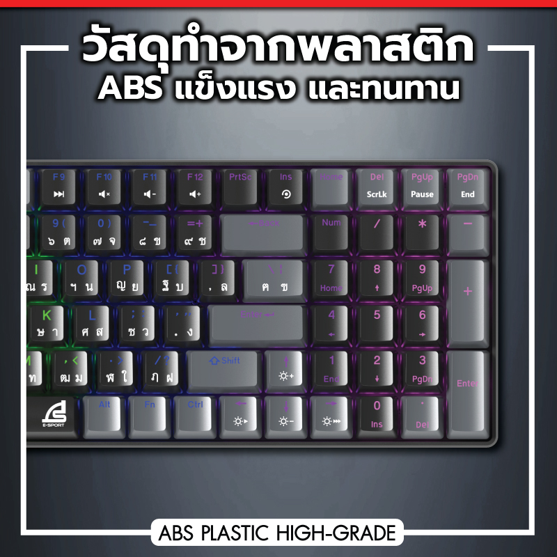 คีย์บอร์ด Signo KB-723 Mobilus Black / White RGB Mechanical Gaming ...