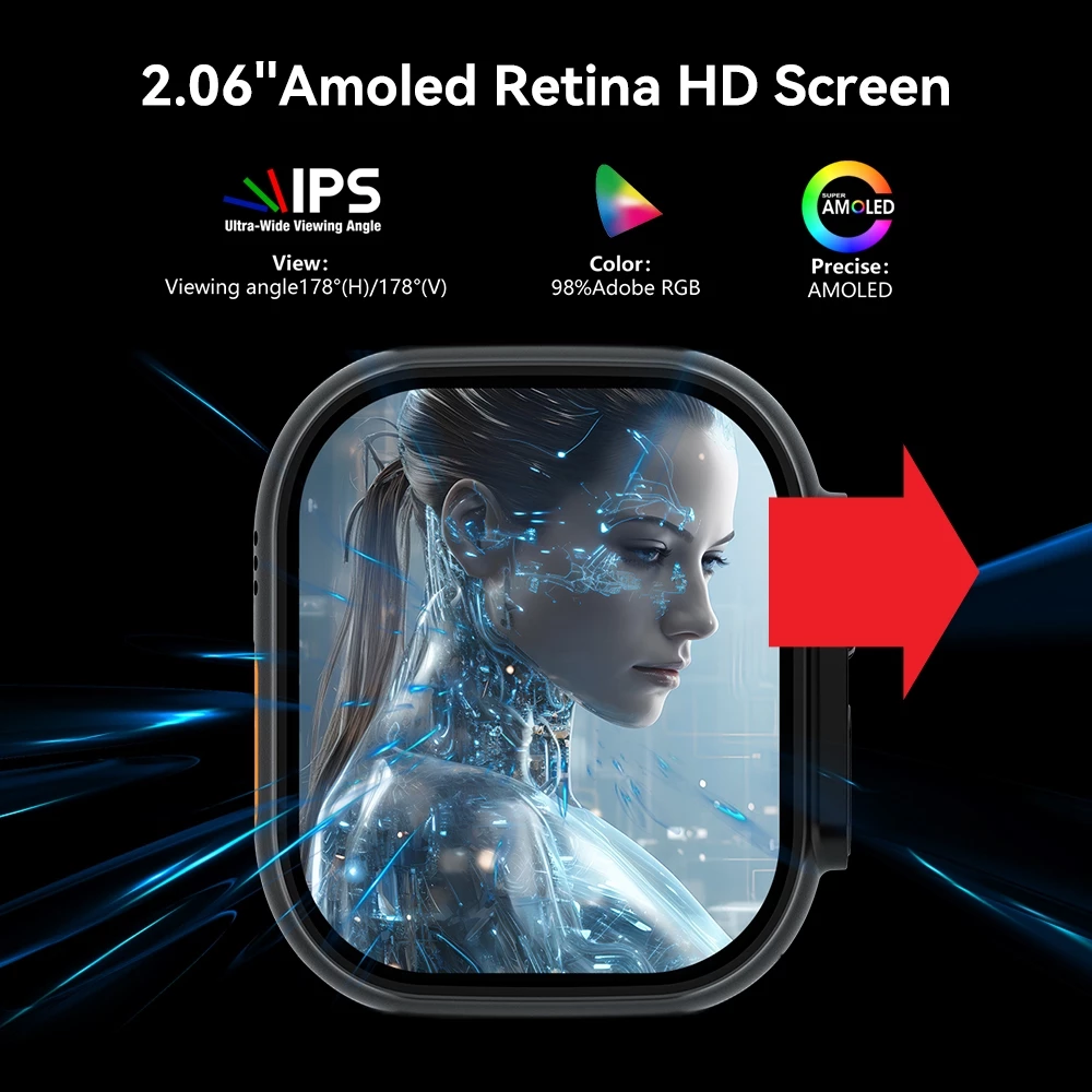 Galaxy【4G SIM】Smart Watch S9 Ultra สามารถดูYouTube WiFi 4+64GB ...