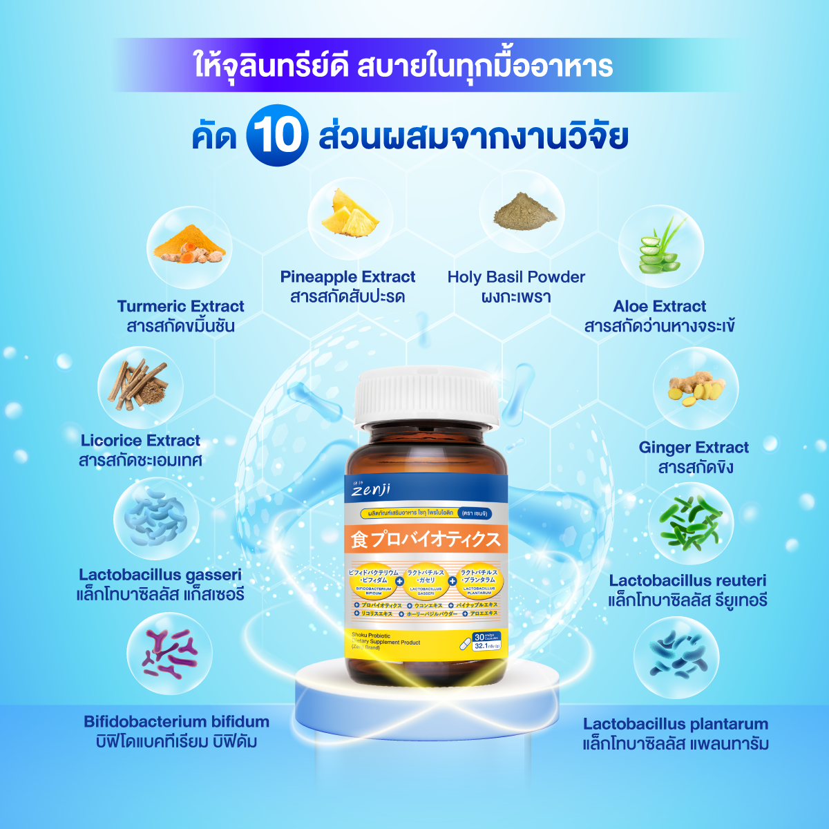 Shoku โพรไบโอติก 30 แคปซูล เซนจิ zenji Probiotic | Shopee Thailand