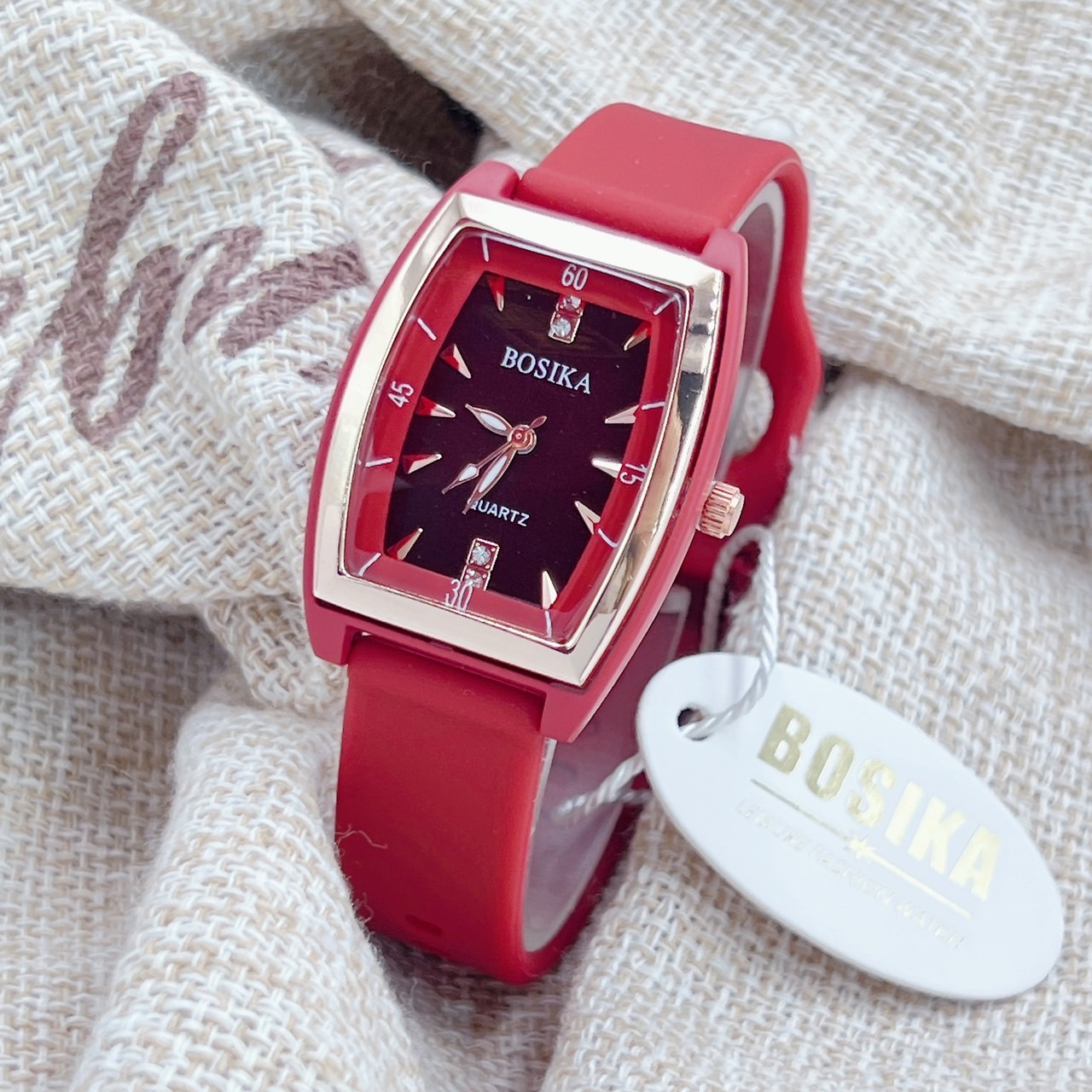 นาฬืกาข้อมือ BOSIKA สายซิลิโคลน ทรงสวยมาก | Shopee Thailand