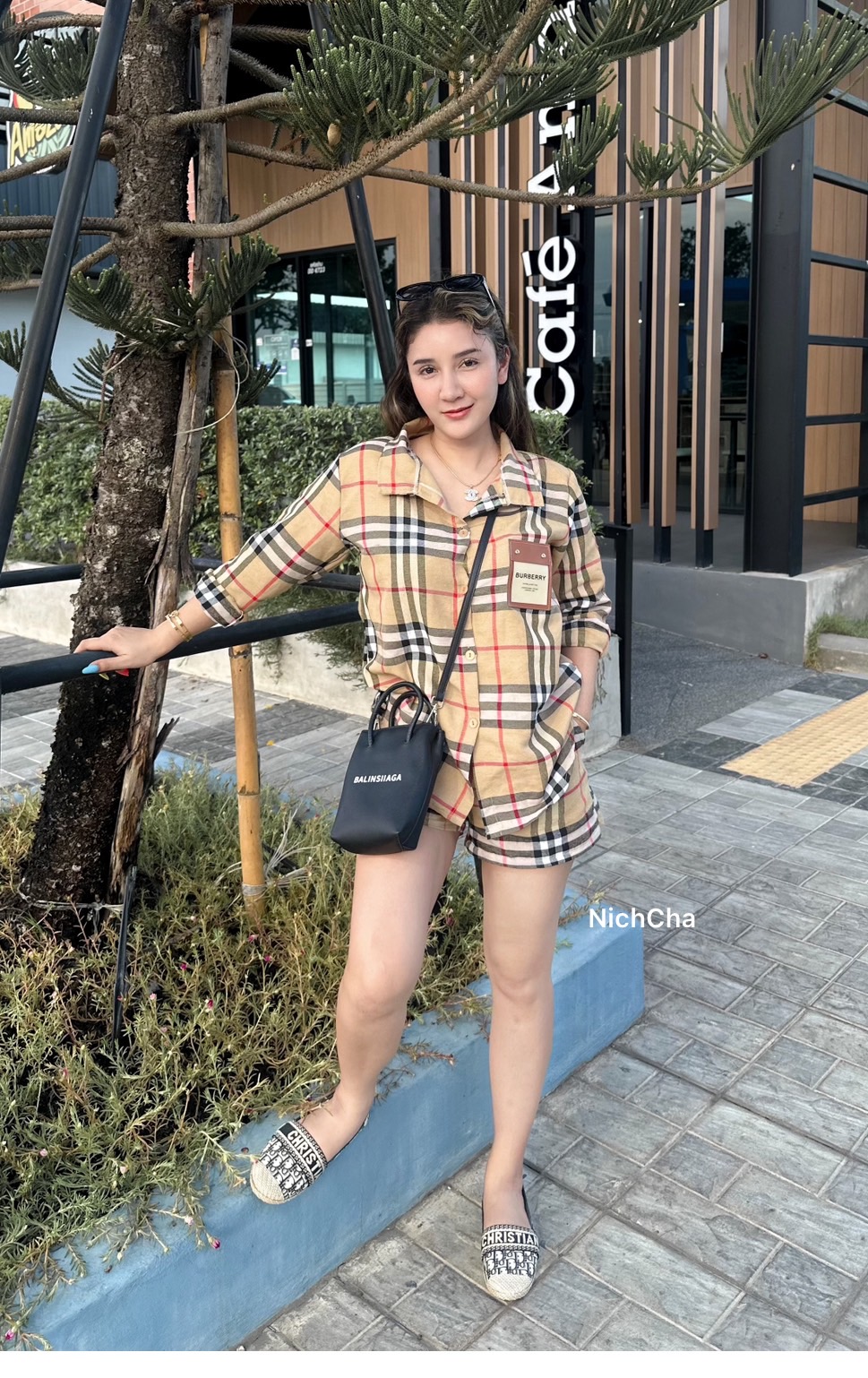 Nichcha Set2ชิ้น - เสื้อเชิ้ตแขนยาว - กางเกงขาสั้น มีกระเป๋า | Shopee Thailand
