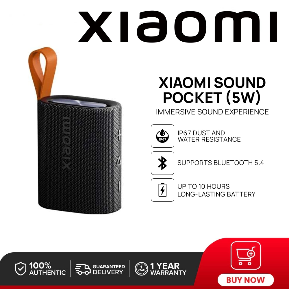 ลำโพงบลูทูธ Xiaomi 5W Sound Pocket (55688) Bluetooth Speaker กันน้ำกันฝุ่น IP67 ลำโพงบลูทูธขนาด ...