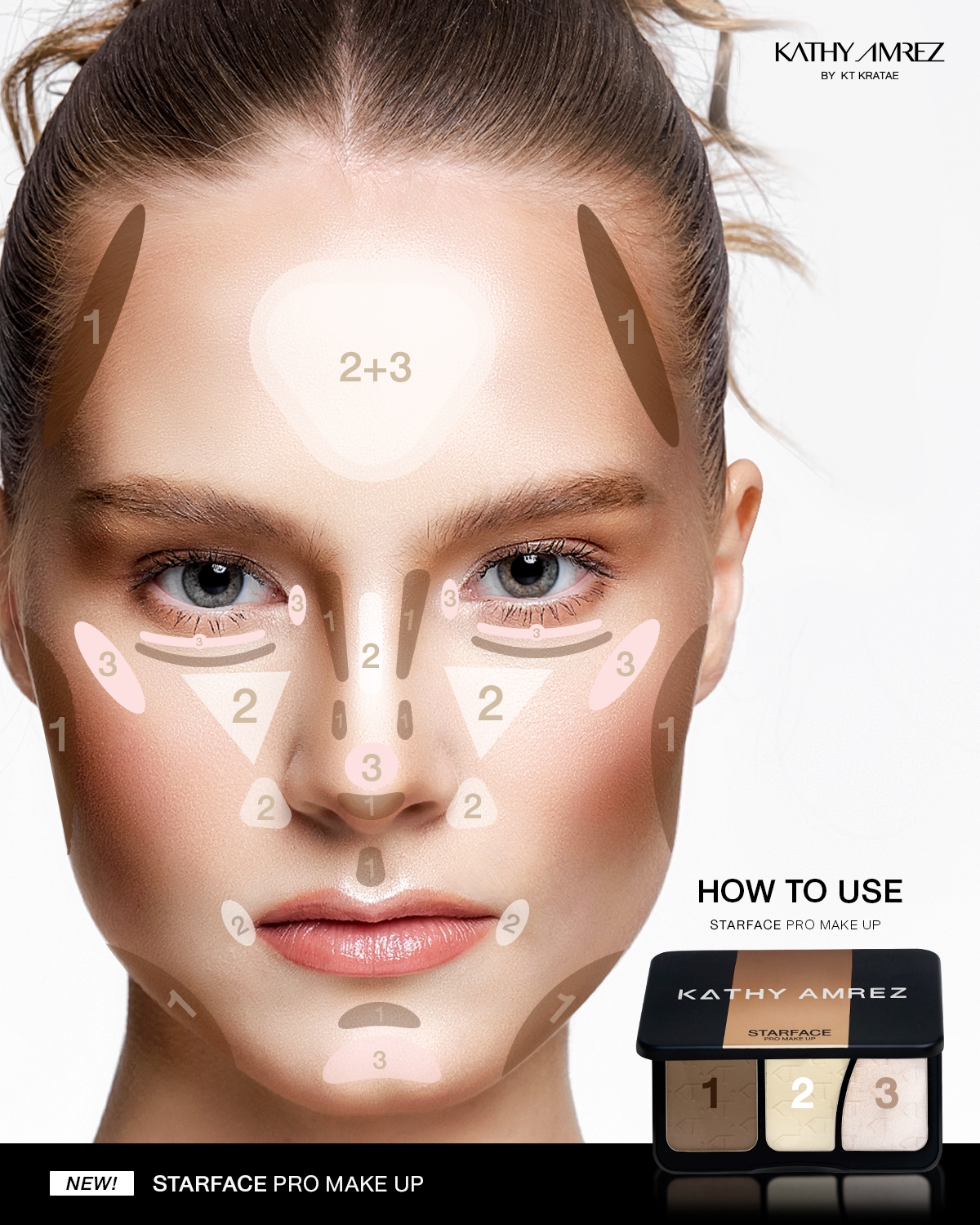 หน้าเรียวสวยพุ่ง ทุกมิติ KATHY AMREZ STARFACE PRO MAKEUP | Shopee Thailand