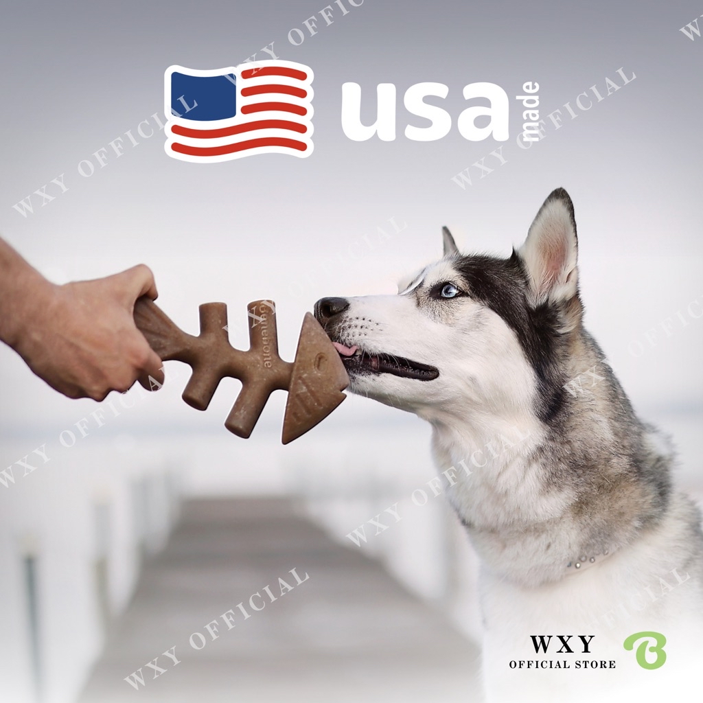 Benebone [ Fishbone ] - Durable Dog Chew Toy - Made & Sourced in the ...