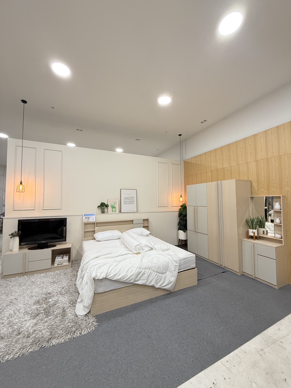 ชุดห้องนอน 5 - 6 ฟุต รุ่น Maple-Miya (เมเปิ้ล-มิย่า) สีโซลิดเทา ...