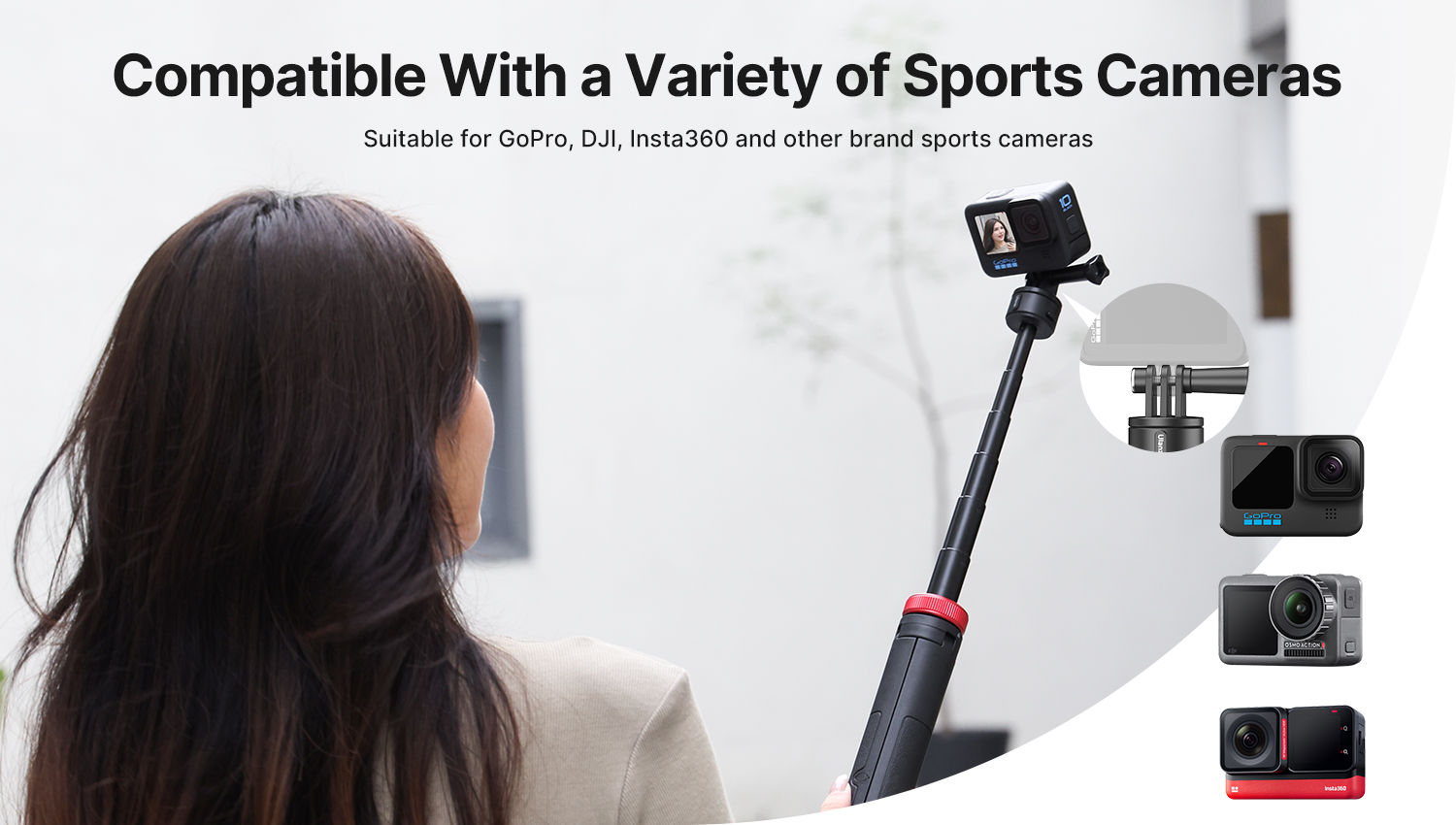 Ulanzi Go-Quick II 1.4m Extendable Tripod ขาตั้งกล้อง ไม้เซลฟี่ GoPro ...