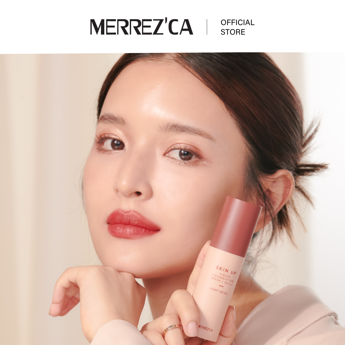 Merrezca Skin up liquid foundation รองพื้นสูตรน้ำ เนื้อแมตกลบมิดทุก ...