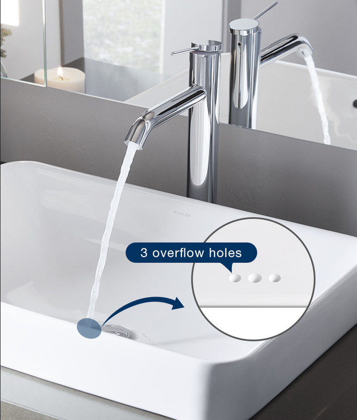KOHLER (จัดส่ง 5-7 วัน) Forefront rectangular vessel อ่างล้างหน้าแบบ ...