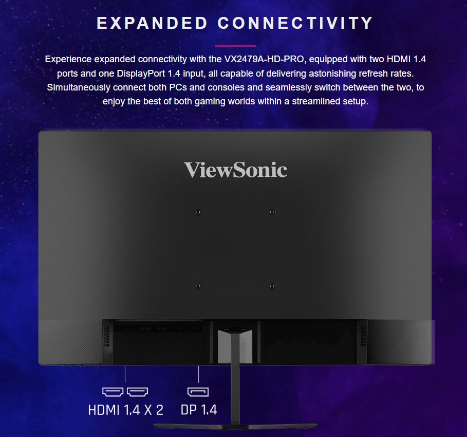 Viewsonic Gaming Monitor VX2479A HD PRO 24” / Full HD / 240 Hz / IPS ...