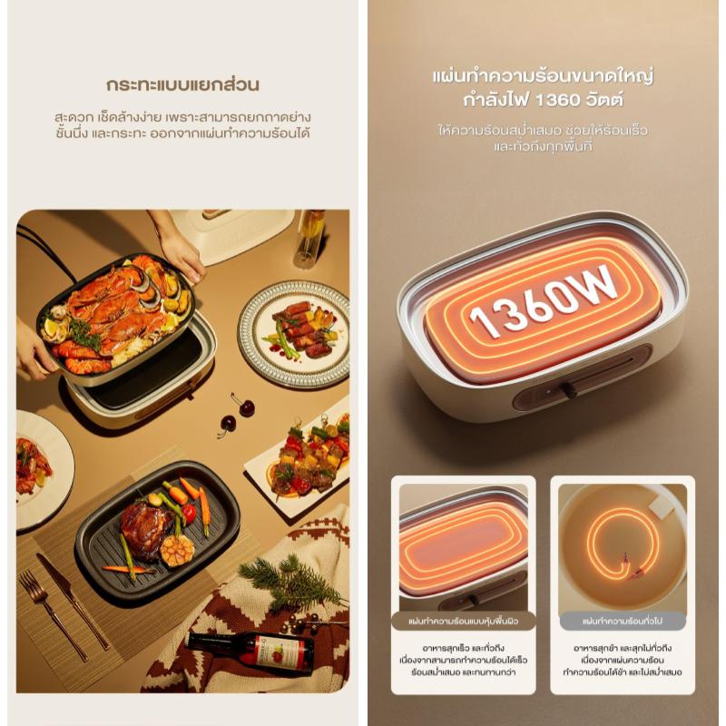 [NEW] AT HOME เตาเอนกประสงค์ AT HOME MULTI COOKER & GRILL รุ่น ...