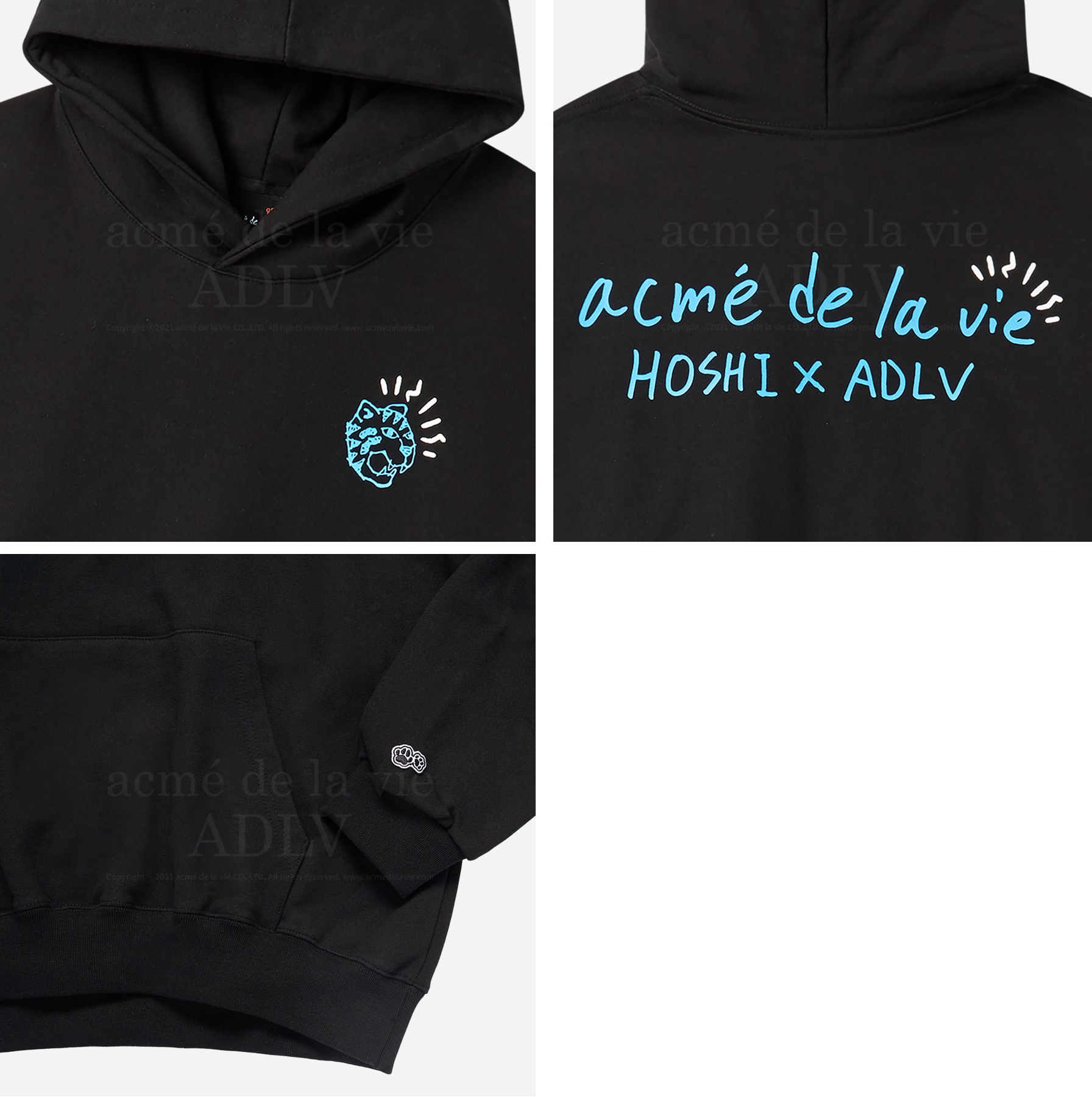 ADLV [acme de la vie] เสื้อฮู้ดดี้แขนยาว รุ่น HOSHI X ADLV -Tiger ...