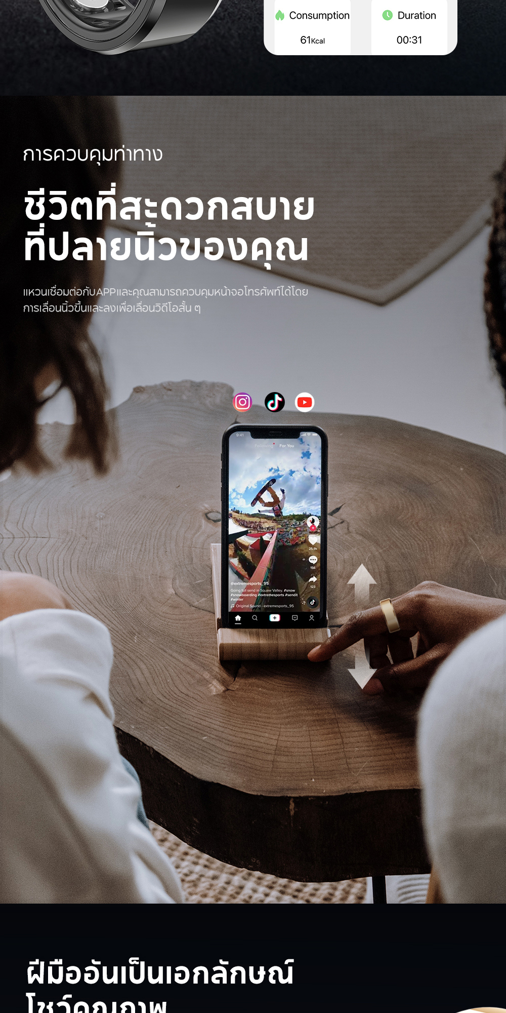 Aolon Ring Gen 3 Smart Ring แหวนอัจฉริยะ IP68กันน้ำแหวนอัจฉริยะชีพจรวัด ...