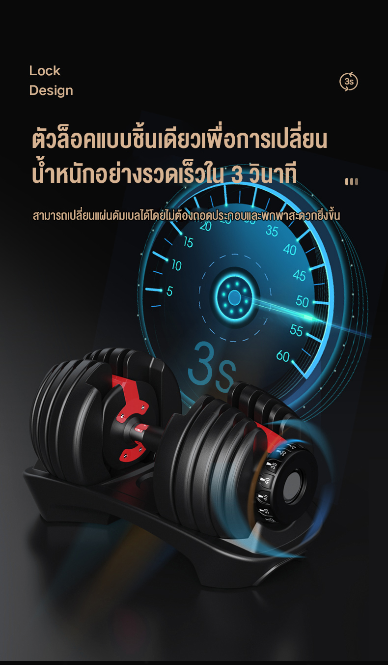KEEP GOING MAX ดัมเบล 24KG Adjustable Dumbbell ดัมเบลปรับน้ําหนัก ...