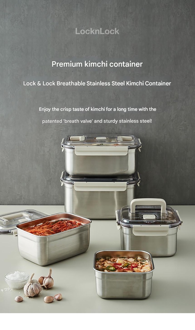 [Locknlock] Stainless Kimchi Container | Shopee Thailand