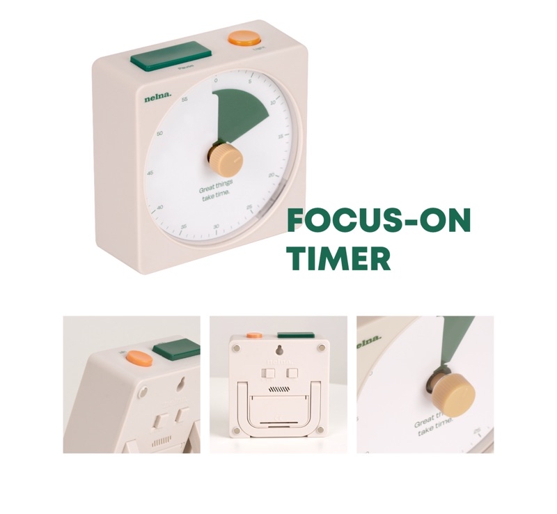 *พร้อมส่ง* [Nelna.shop] นาฬิกาจับเวลาเกาหลี Focus on timer | Shopee ...