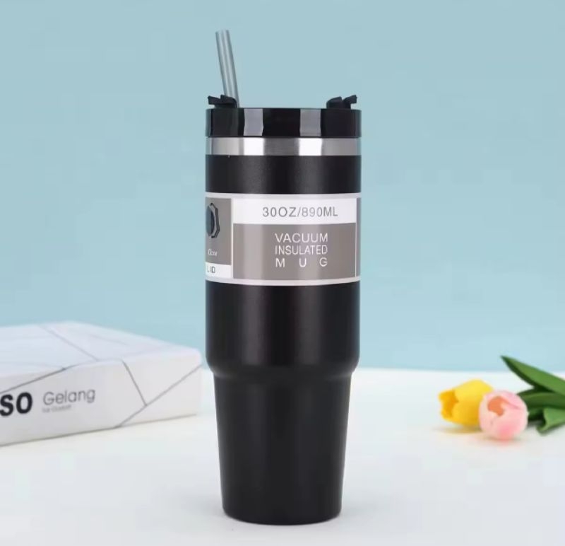 แก้วเก็บความเย็นสีดำ 30oz 890ml กล่องแก้วยับเยินหน่อยนะครับ | Shopee Thailand